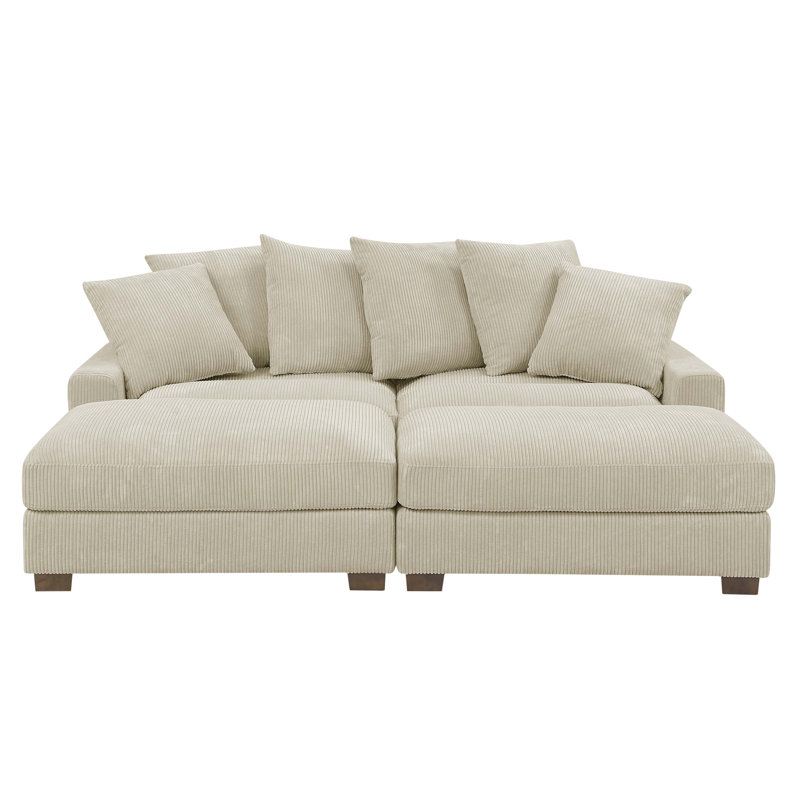 Wade Logan® Arzuaga 4 - Piece Upholstered Sectional & Reviews - Wayfair ...