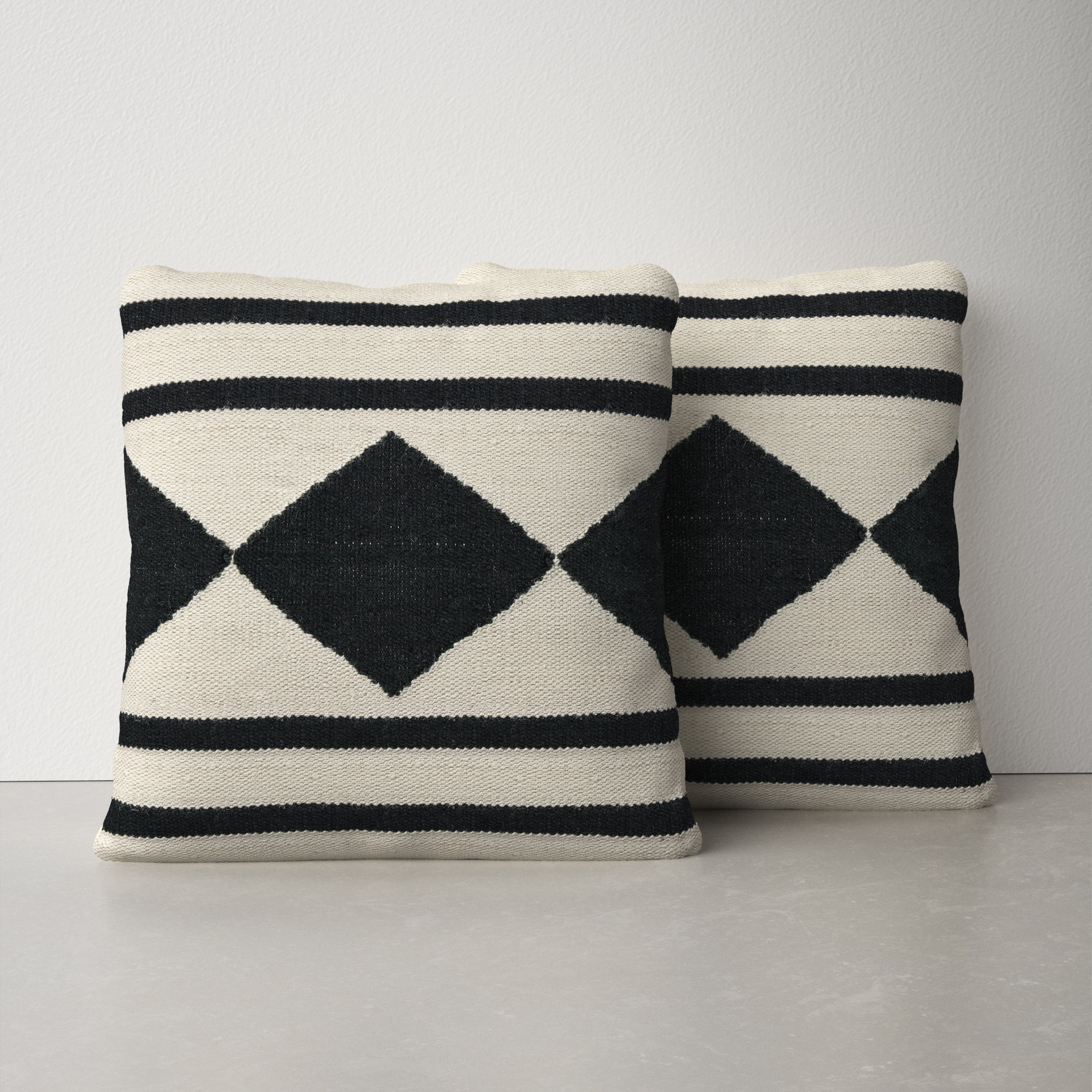 AllModern Lyons Diamond Outdoor Plw-Bw-Set 2-20" | Wayfair