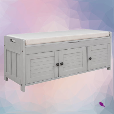 Red Barrel Studio® Upholstered Cabinet Storage Bench | Wayfair