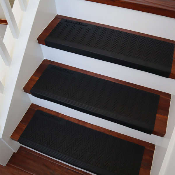 Goodyear Moderna Black Stair Tread - 9.75" x 29.75" | Wayfair