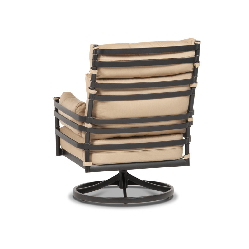 InspiredVisions Lancaster- High Back Swivel Patio Chair with Sunbrella ...