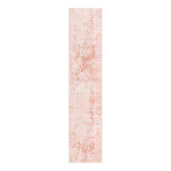 August Grove® Boyland Performance Pink/Ivory Rug & Reviews | Wayfair
