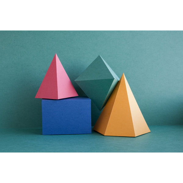 George Oliver Colourful Geometric Shapes - Wrapped Canvas Photograph ...
