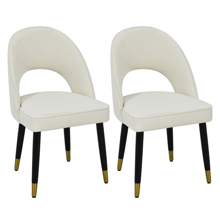 Everly Quinn Louis Velvet Upholstered Side Chair & Reviews | Wayfair