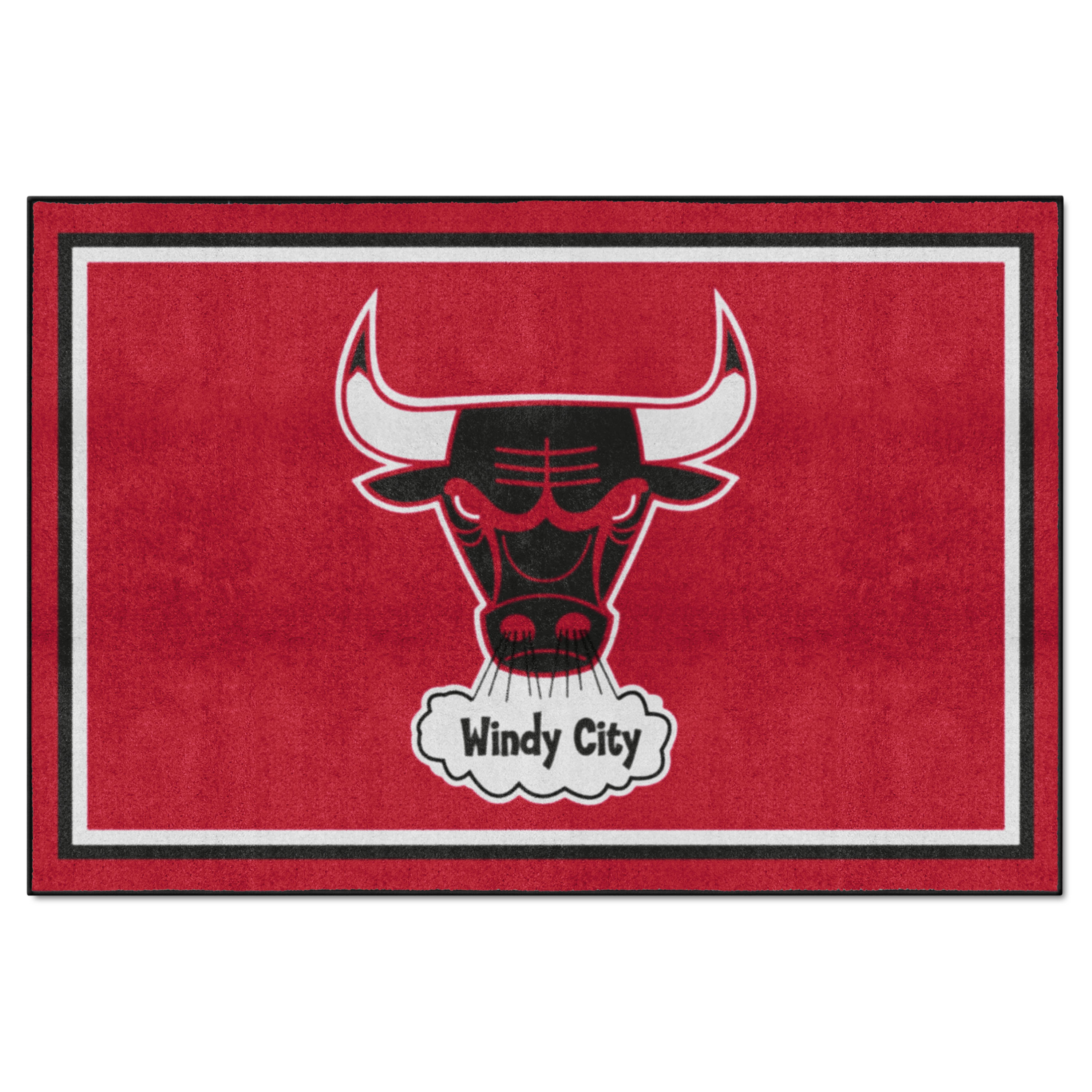 FANMATS Chicago Bulls_NBA Retro Chicago Bulls 5Ft. X 8 Ft. Plush Area ...