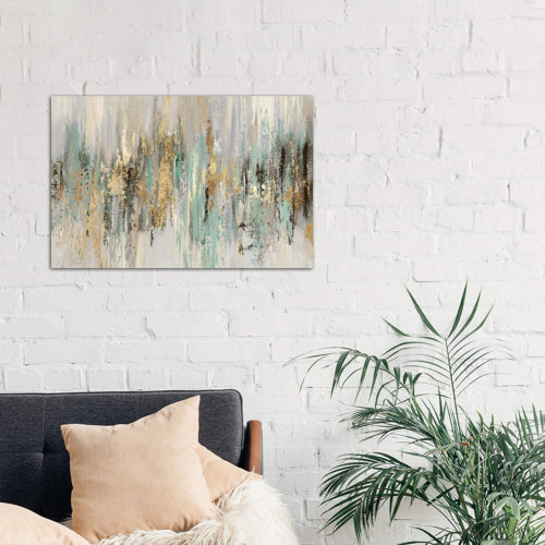 The Twillery Co.® Dripping Gold I by Tom Reeves Print & Reviews | Wayfair