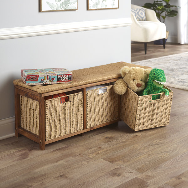 Sunside Sails Mcfarland Solid Wood Toy Storage Bench | Wayfair