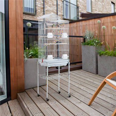 YML 20'' Steel Pointed Top Table Top Bird Cage with Perch | Wayfair