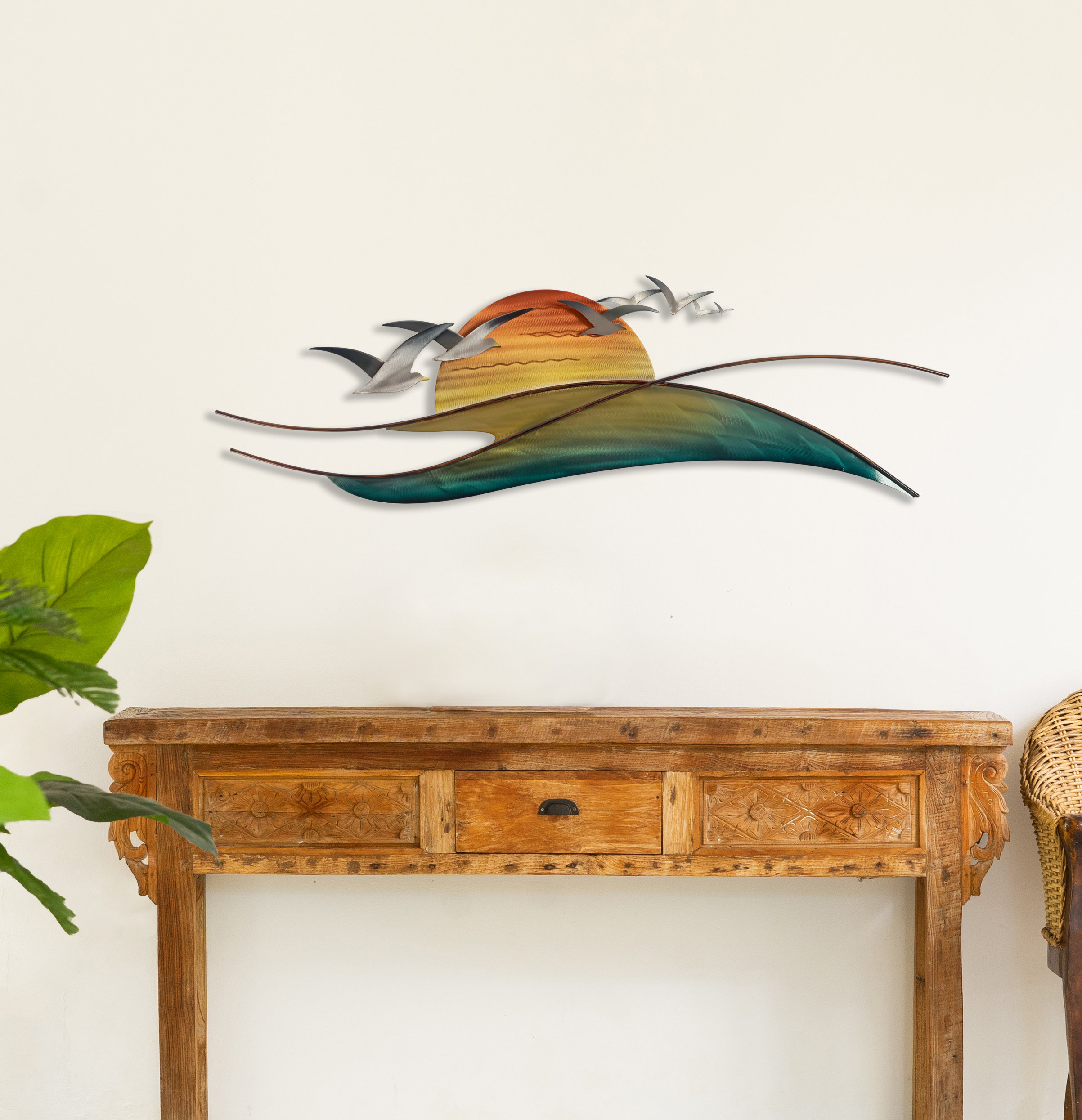 Dovecove Peaceful Sunrise Stainless Steel Wall Décor & Reviews | Wayfair