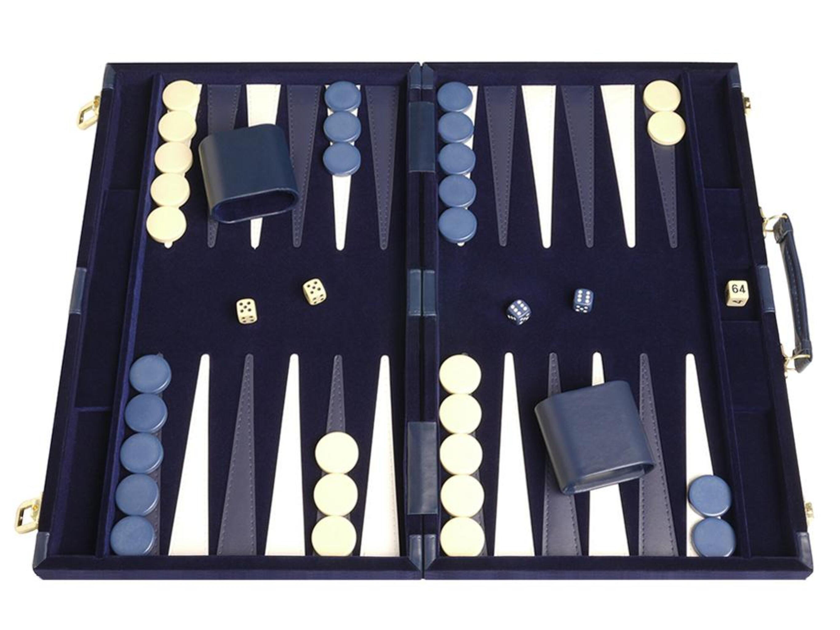 Middleton Games 18-Inch Deluxe Backgammon Set - Blue | Wayfair