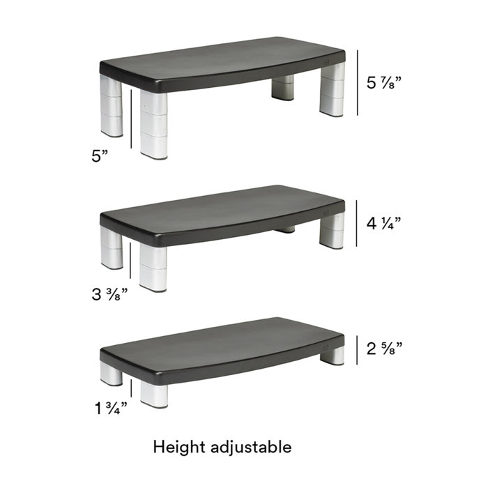 3M Extra-Wide Adjustable Monitor Stand & Reviews | Wayfair