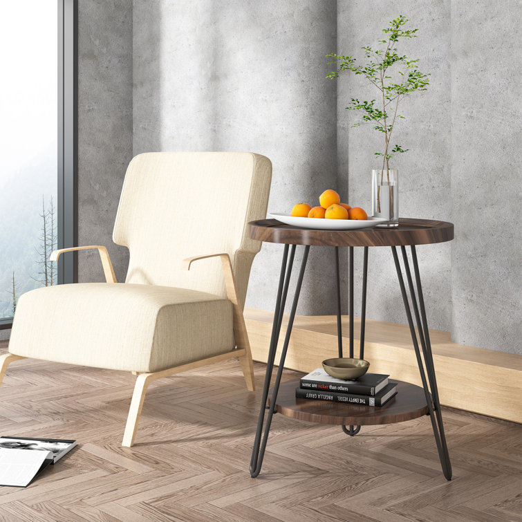 17 Stories 24.41'' Tall Tray Top 3 Legs End Table | Wayfair