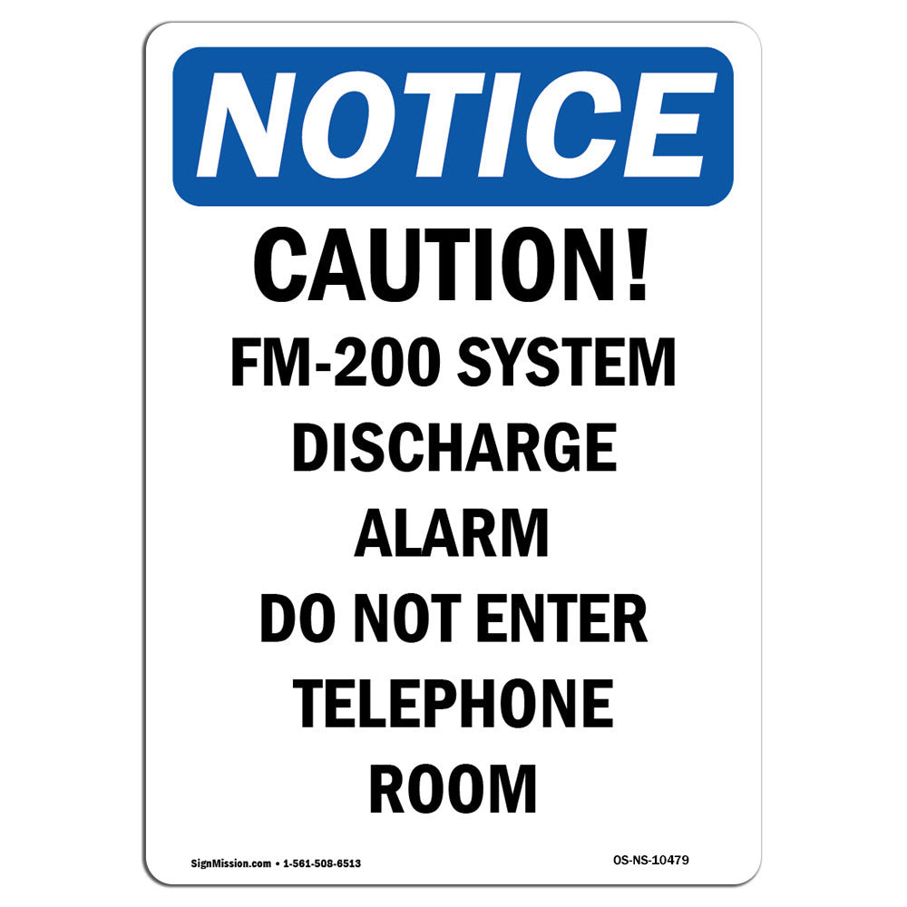 SignMission Caution FM-200 System Discharge Sign | Wayfair