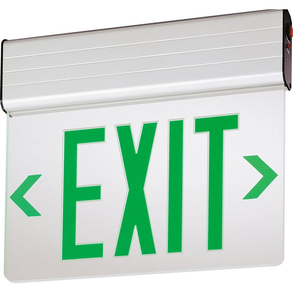 Lithonia Lighting Stencil Surface-Mounted Edge-Lit LED Exit Sign ...