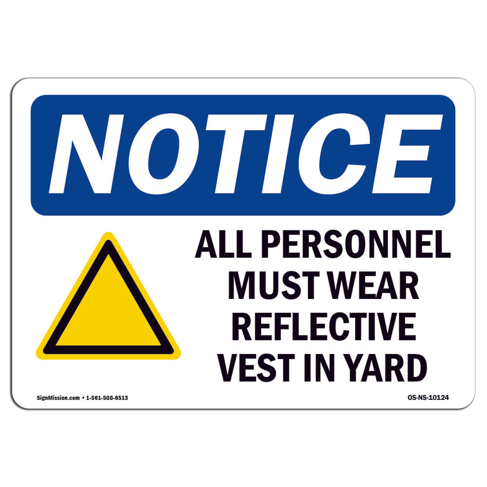 SignMission All Personnel Must Wear Reflective Sign with Symbol | Wayfair