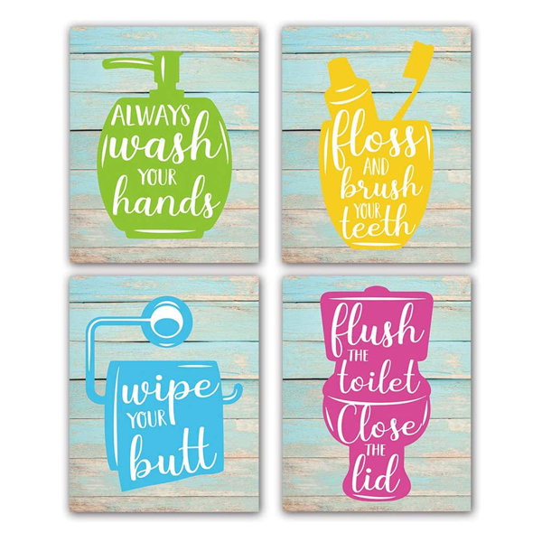 Zoomie Kids Funny Colorful Inspirational Quotes On Paper 4 Pieces ...