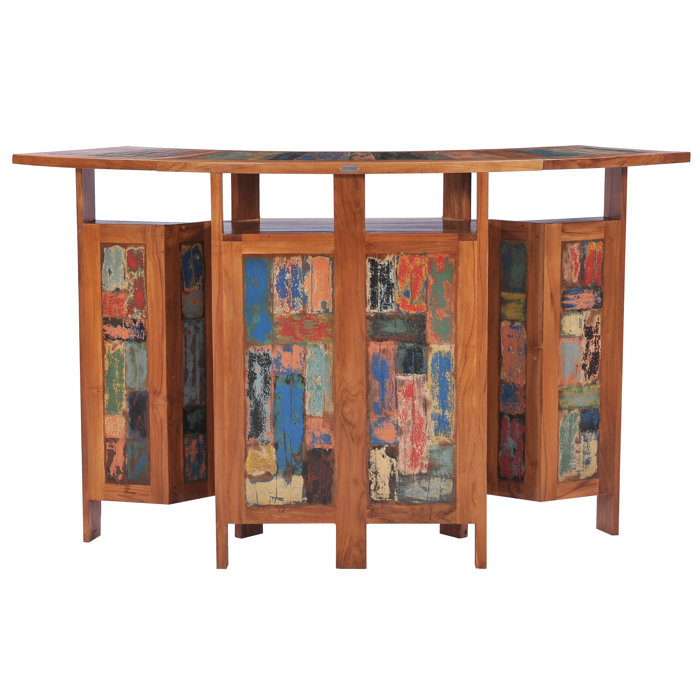 Loon Peak® Barnes Teak Home Bar & Reviews | Wayfair
