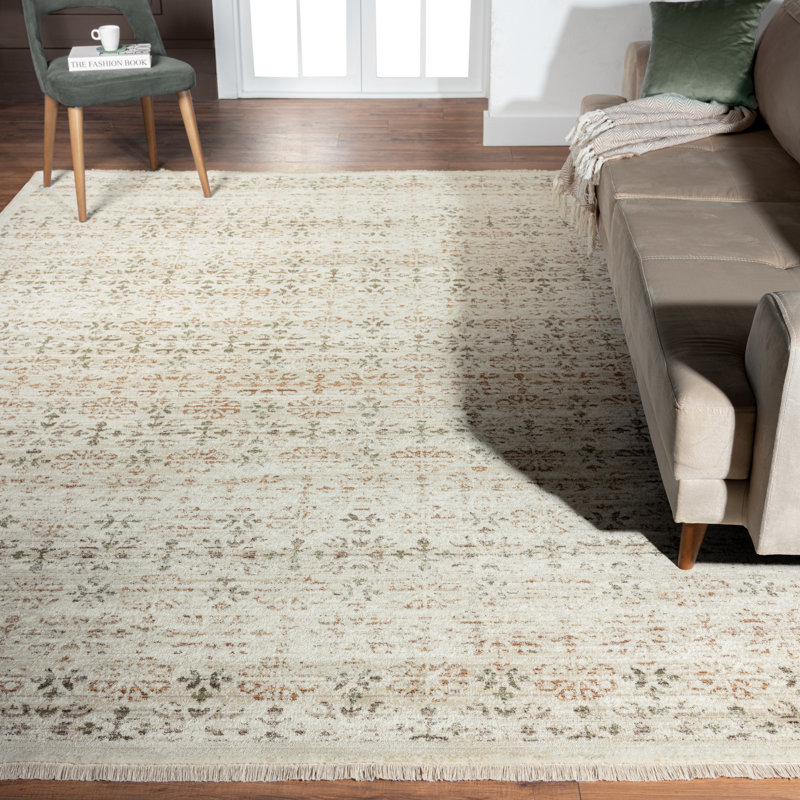 Bungalow Rose Evita Performance Ivory Rug | Wayfair