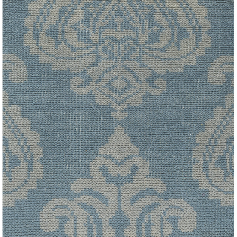Red Barrel Studio® Handmade Hand-Knotted Wool Blue Rug | Wayfair