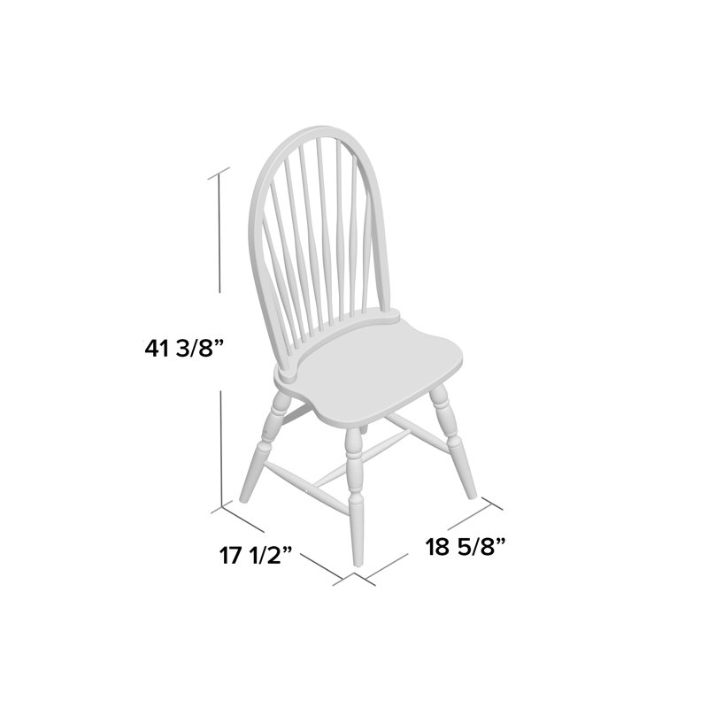 Andover Mills™ Wisconsin Solid Wood Windsor Back Side Chair & Reviews ...