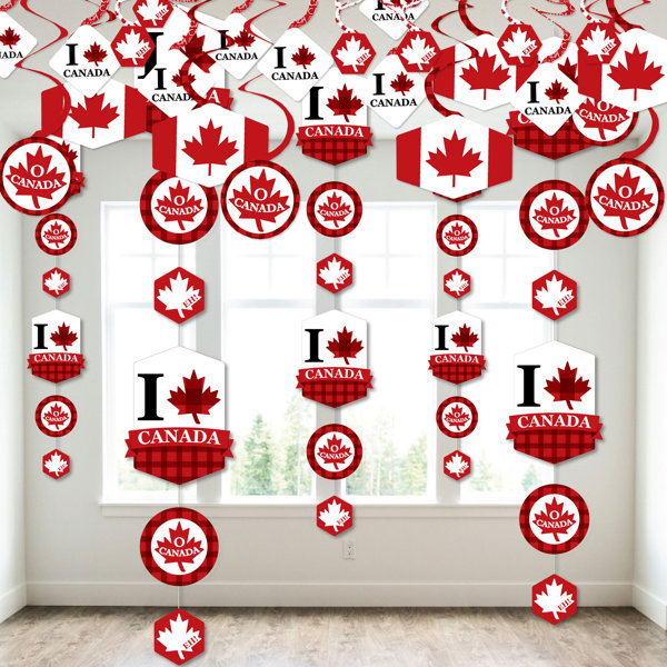 The Holiday Aisle® 70 Piece Canada Day - Hanging Vertical Decorations ...