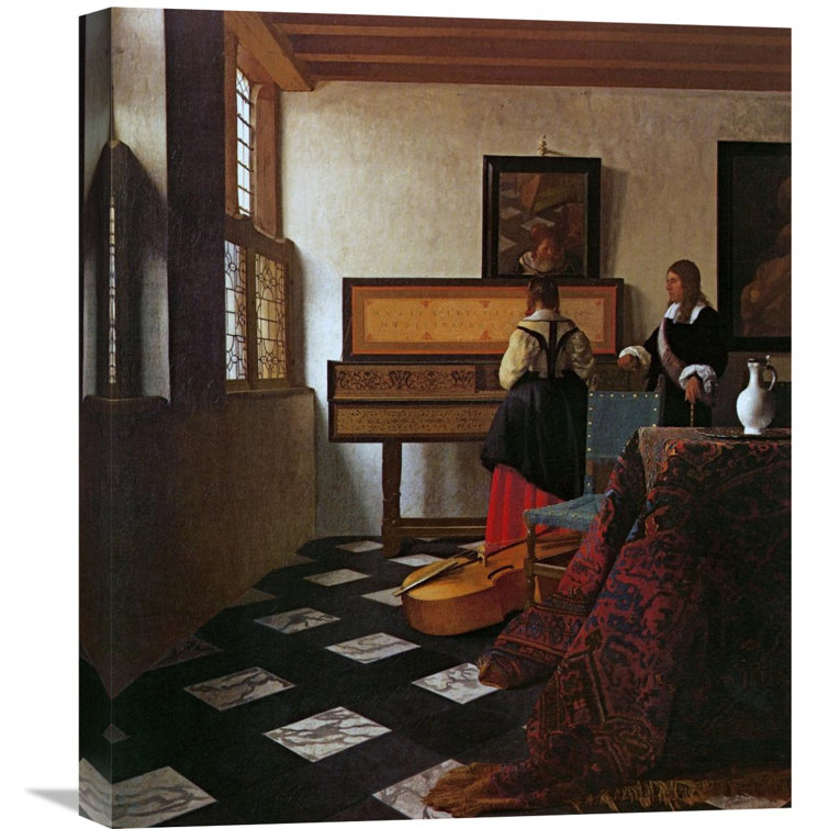 Global Gallery Lady At The Virginals With A Gentleman by Johannes ...