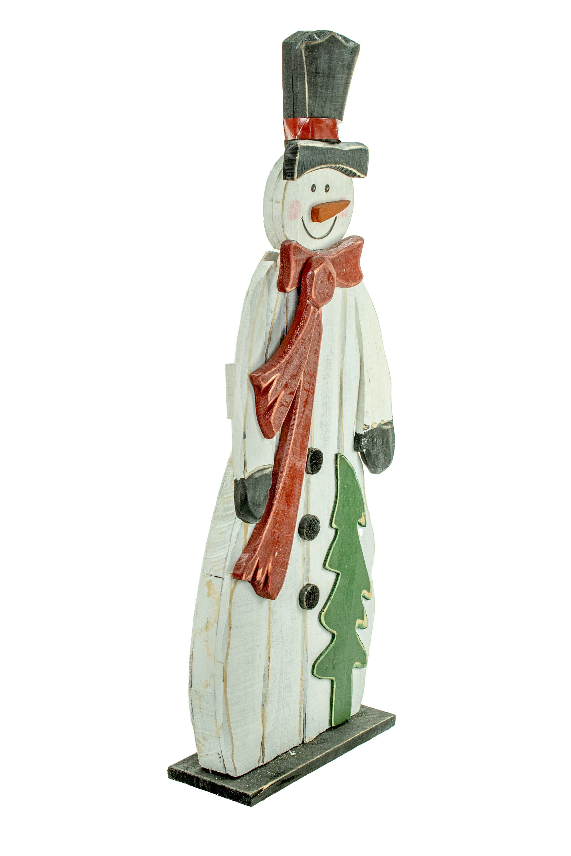 The Holiday Aisle® Wood Standing Snowman with Tree & Reviews | Wayfair
