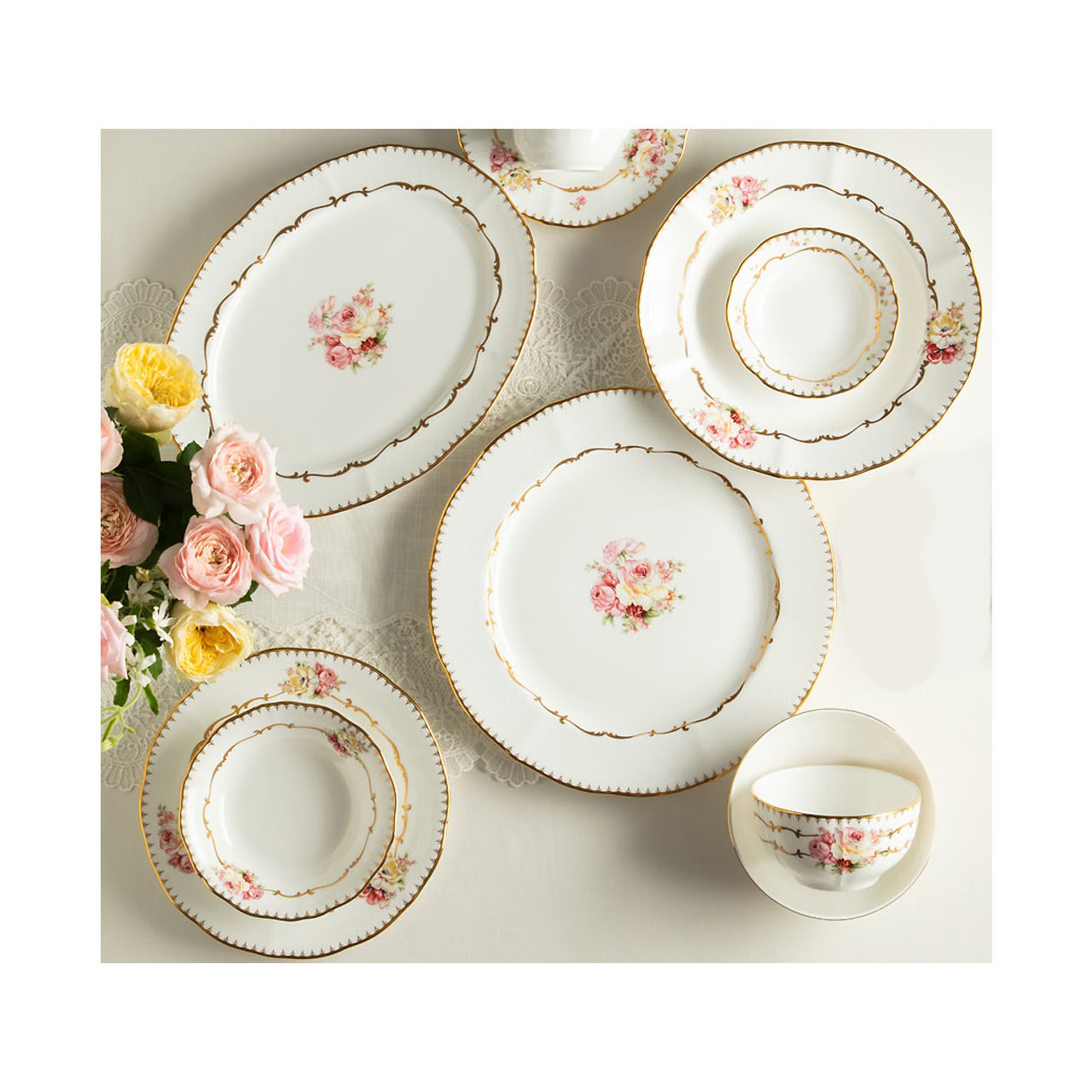 HANKOOK CHINAWARE Bone China Dinnerware Set - Service for 2 | Wayfair