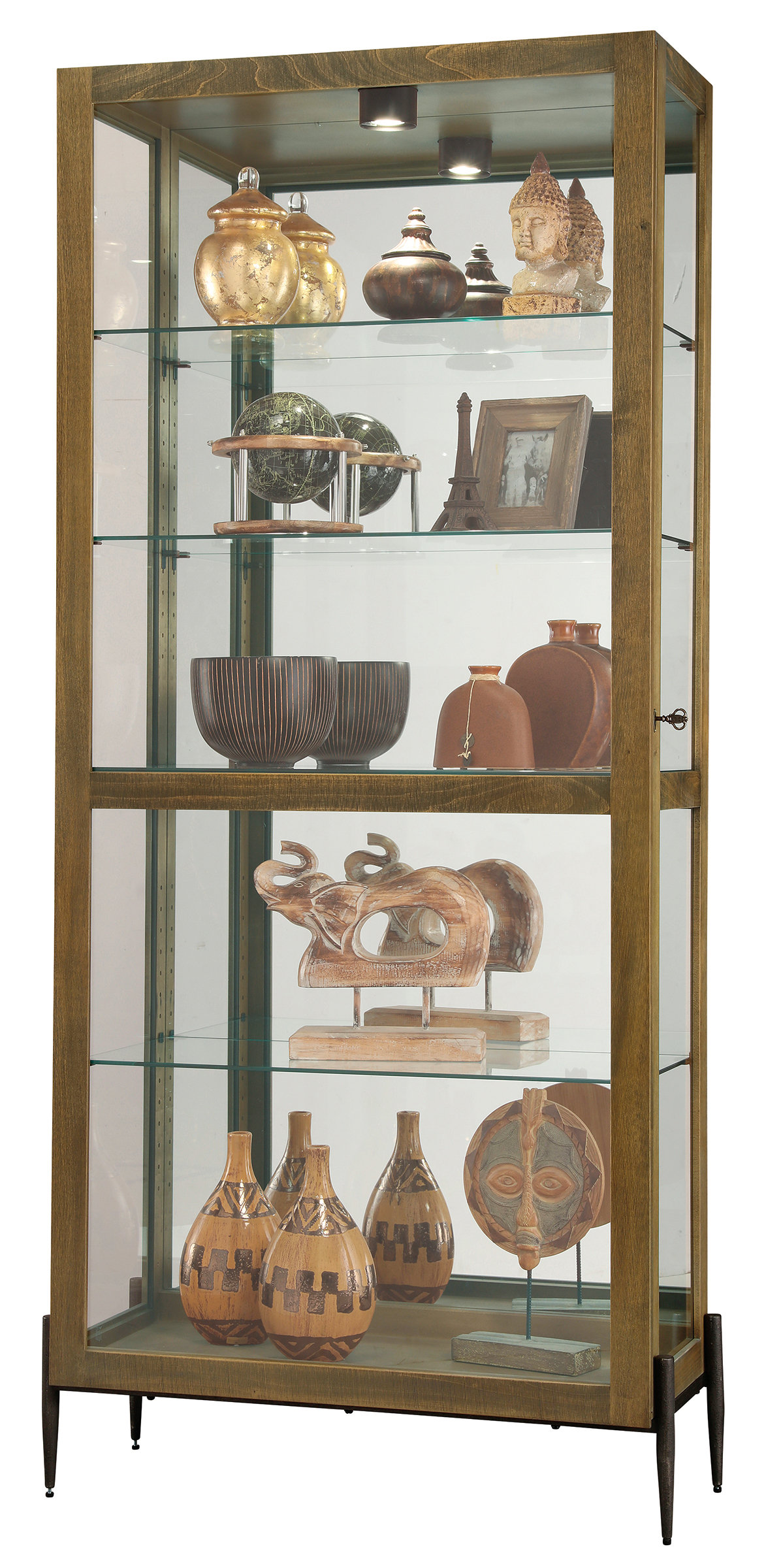 Howard Miller Ansel 35.75'' Wide Curio Cabinet with Lighting | Wayfair