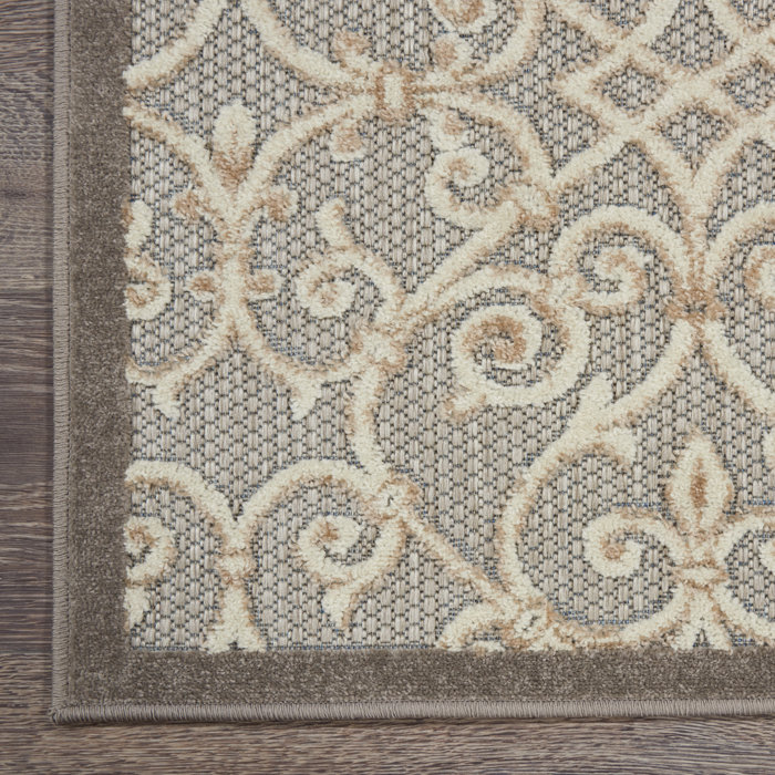 Andover Mills™ Miraloma Beige/Gray Indoor/Outdoor Rug & Reviews | Wayfair