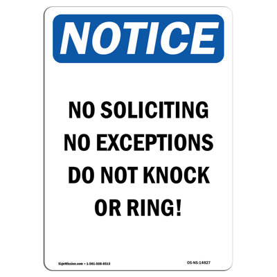 SignMission No Soliciting No Loitering No Sign | Wayfair