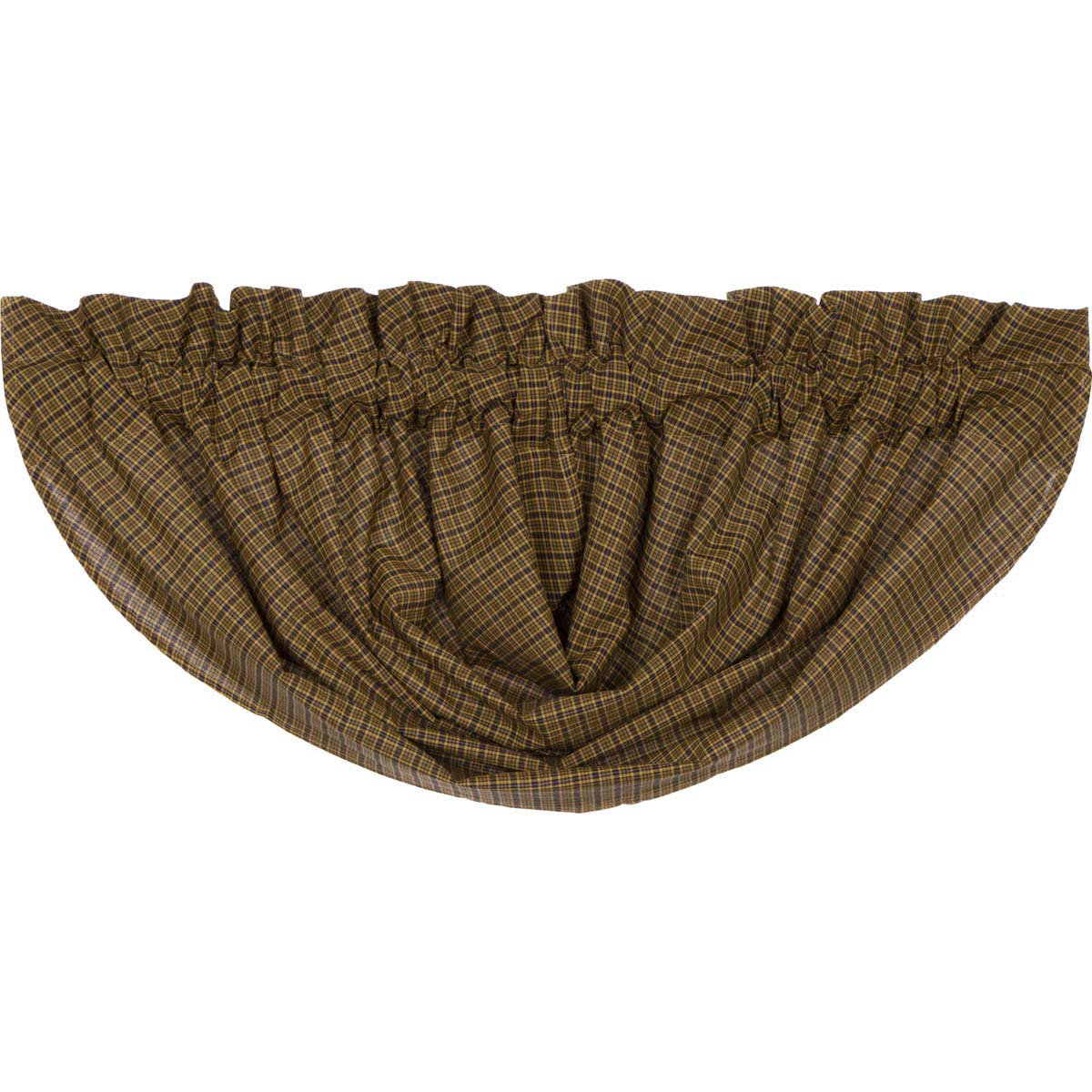 August Grove® Giroux Plaid Cotton Balloon 60'' Window Valance in Moss ...