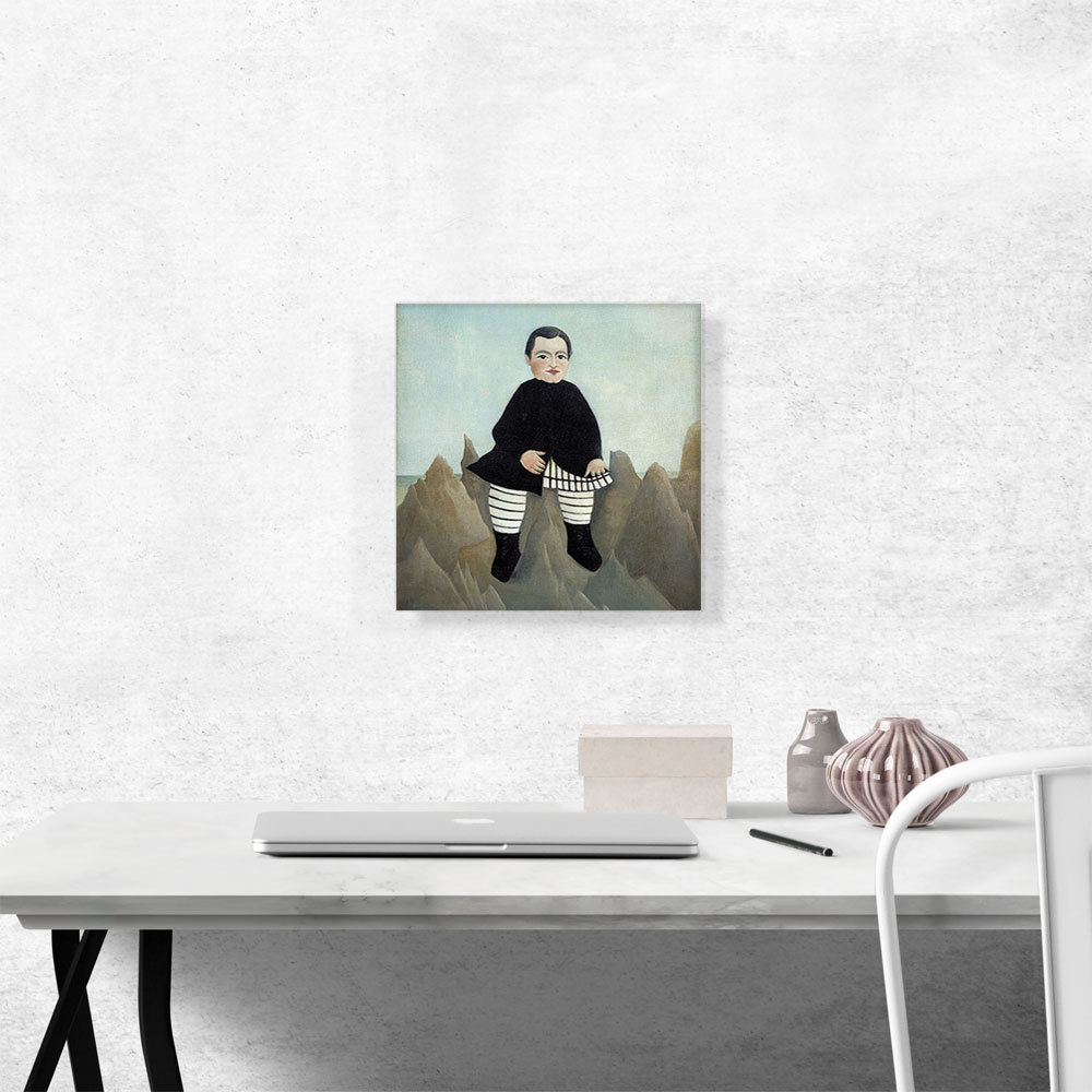 ARTCANVAS Boy On The Rocks 1897 by Henri Rousseau - Wrapped Canvas ...