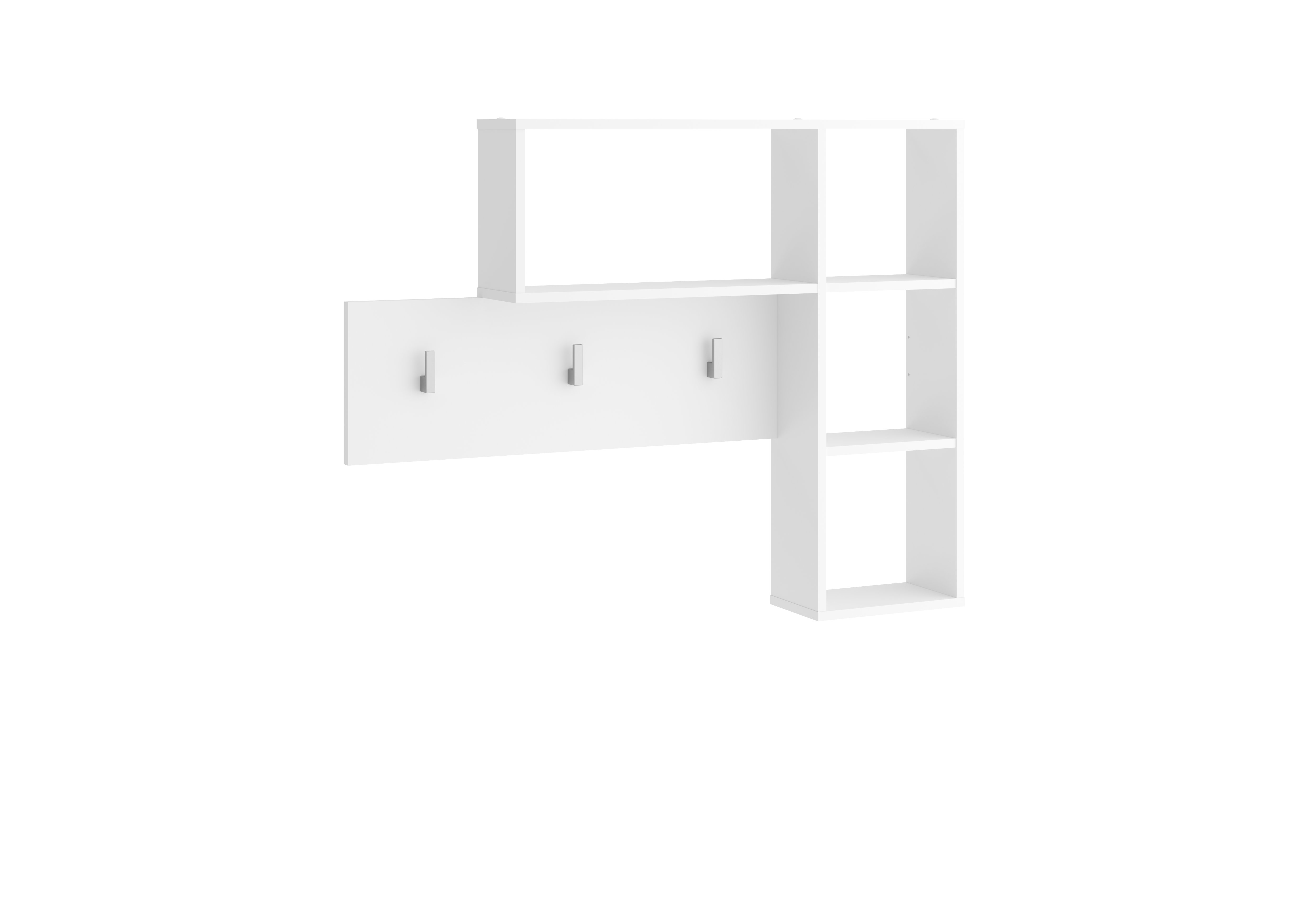 17 Stories Kanda 3 - Hook Wall Mounted Coat Rack with Storage | Wayfair ...