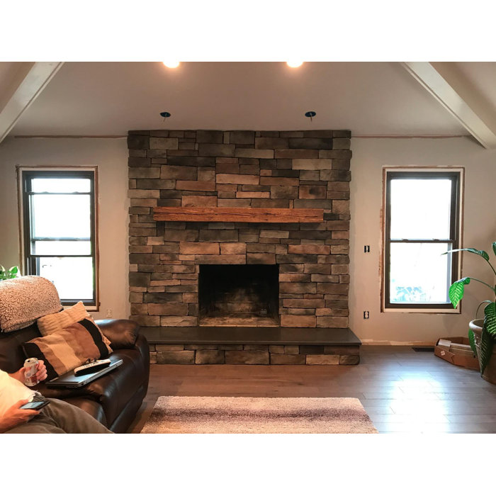 Creative Hardwoods Authentic Reclaimed Barn Beam Fireplace Mantel 6"H x ...