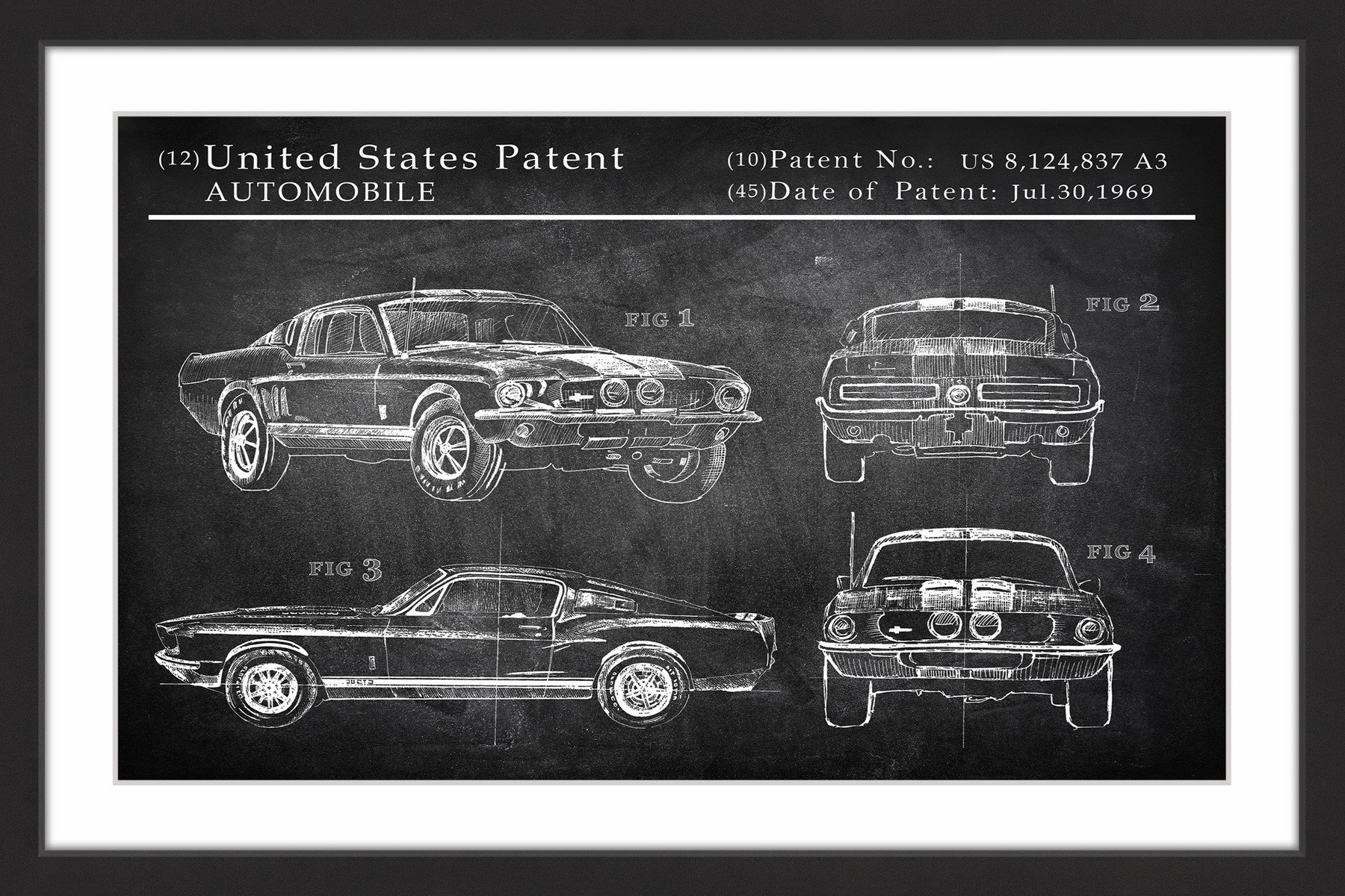 Marmont Hill Mustang Shelby Design - Picture Frame Print | Wayfair