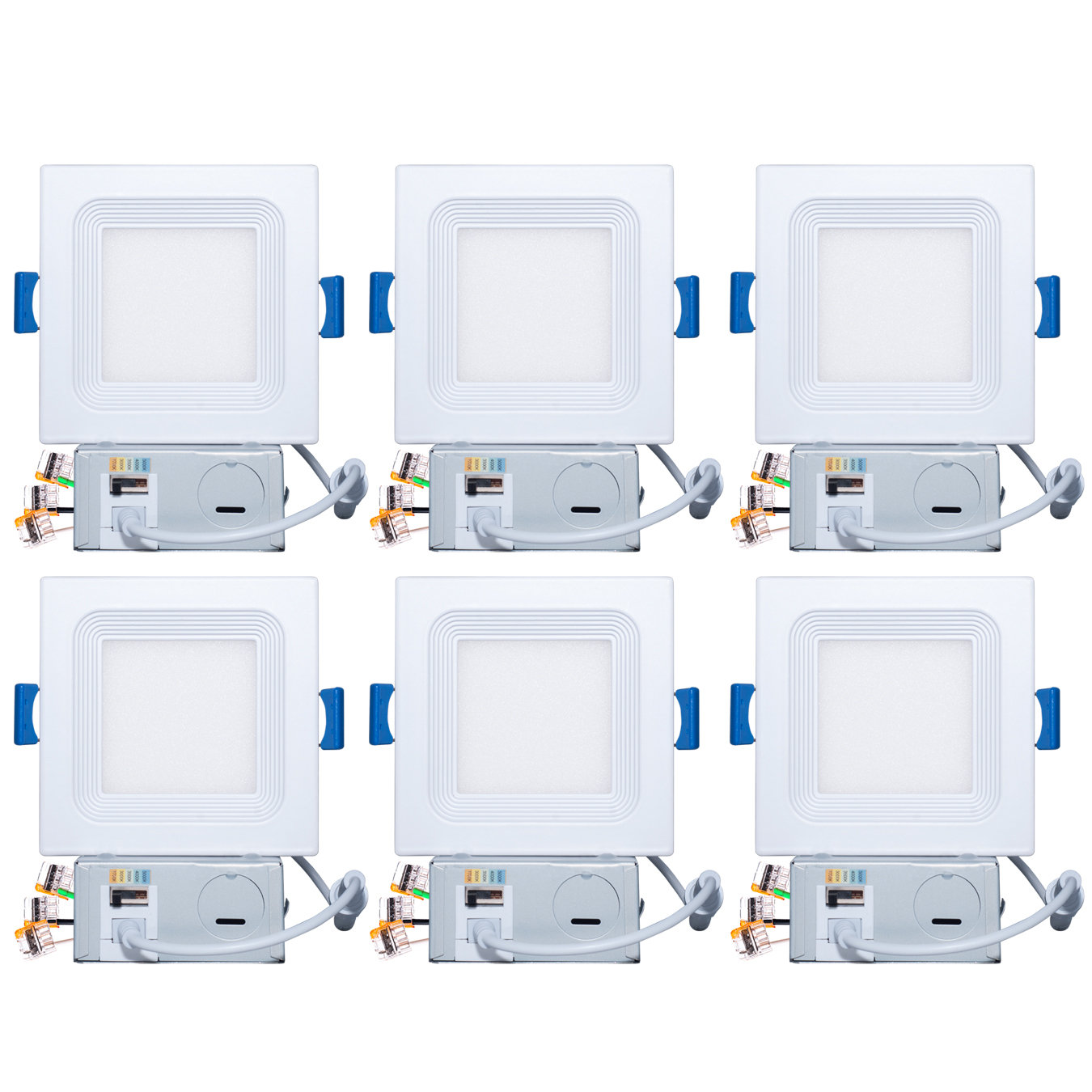 MW LIGHTING 3 Inch Canless 5 CCT Ultra-Slim Square Baffle LED Downlight ...