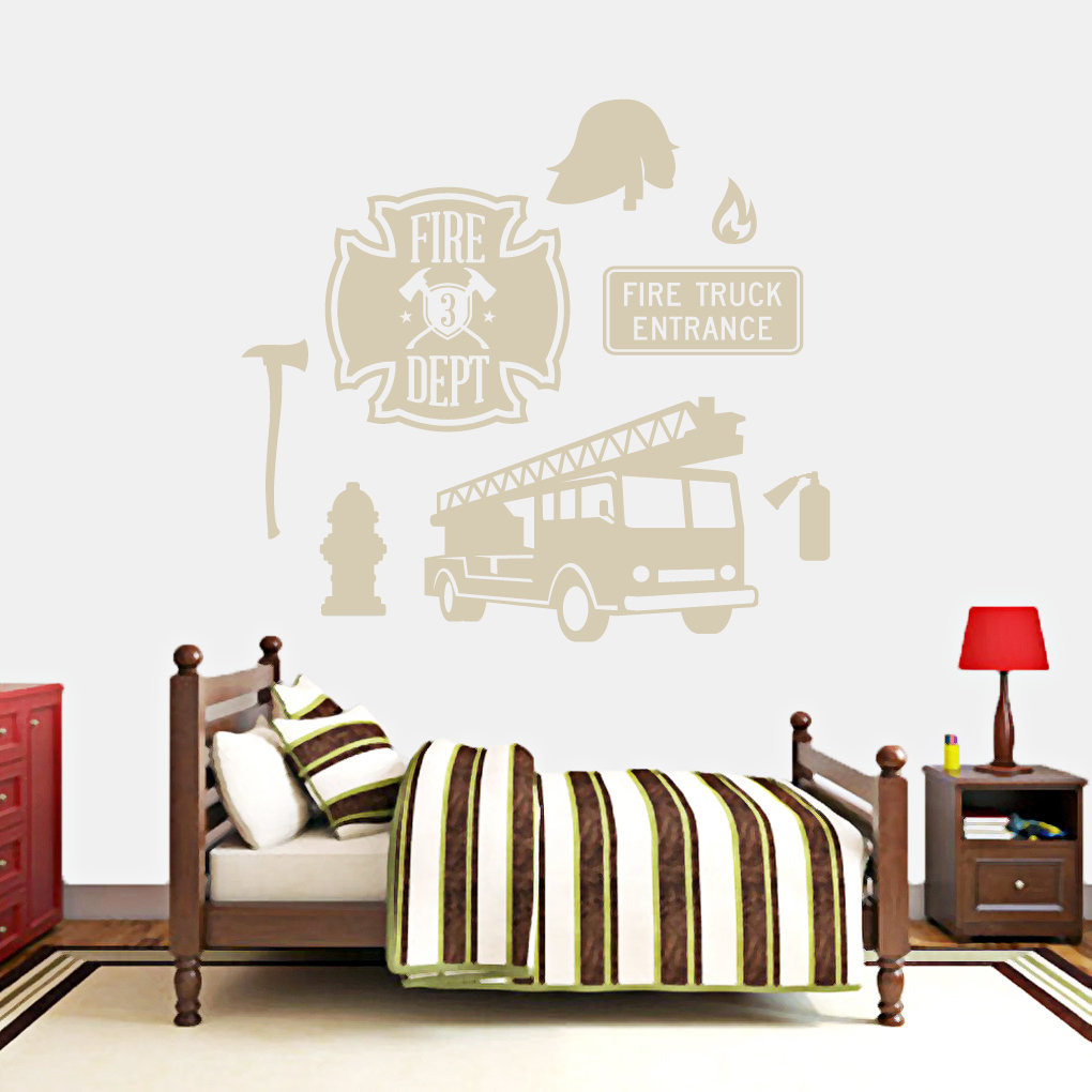 SweetumsWallDecals Firefighter Wall Decal | Wayfair