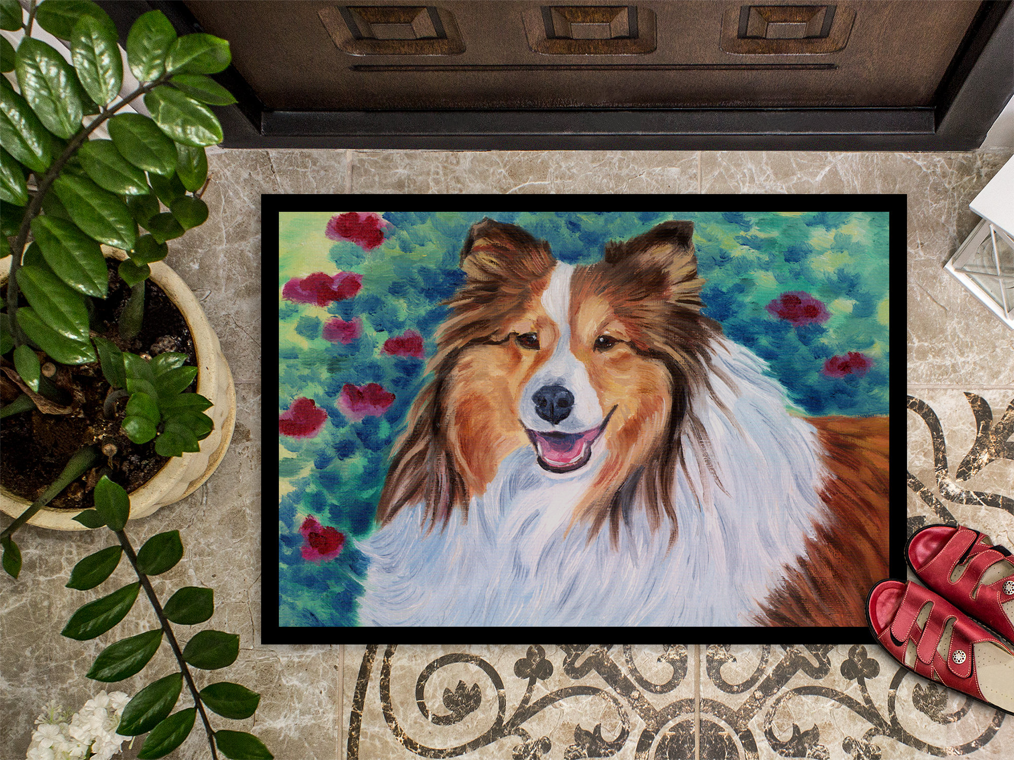 Winston Porter Westvale Sheltie Door Mat | Wayfair