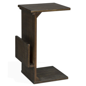 Gracie Oaks Andrew 25'' Tall Solid Wood C Table End Table & Reviews ...