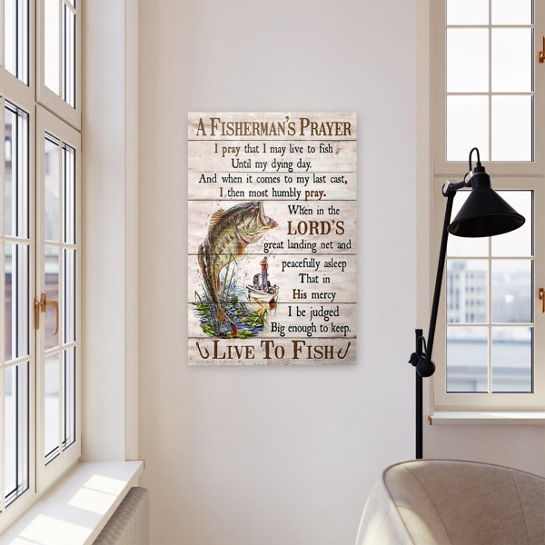 Trinx A Fishermans Prayer Live To Fish - 1 Piece Rectang A Fishermans ...