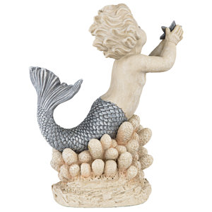 Design Toscano Merboy with Shell Garden Statue | Wayfair