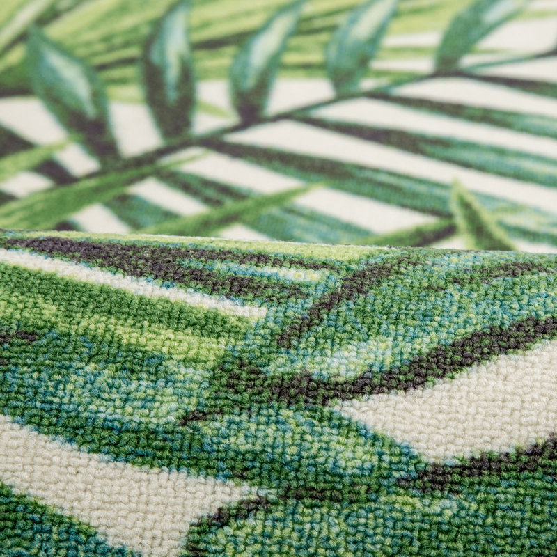 DECOMALL SUNSHINE Tropical Plants Outdoor Rugs Green | Wayfair