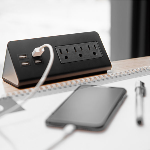 GDL Two Desk Edge Mount Power Outlets With Usb Charge Ports & Reviews ...