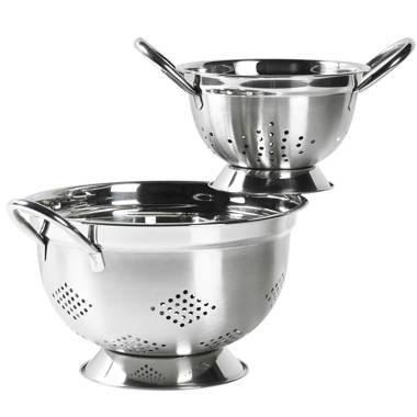 Cook N Home 2 Piece Stainless Steel Colander Set & Reviews | Wayfair