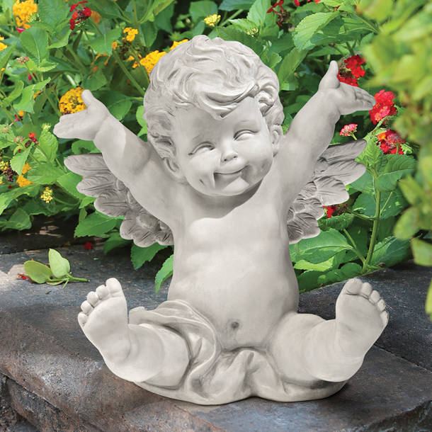 Design Toscano Cherubs Grande Welcome Sculptural Pediment Wall Décor ...