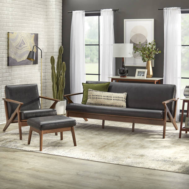 Union Rustic Choudhury 72'' Vegan Leather Sofa | Wayfair