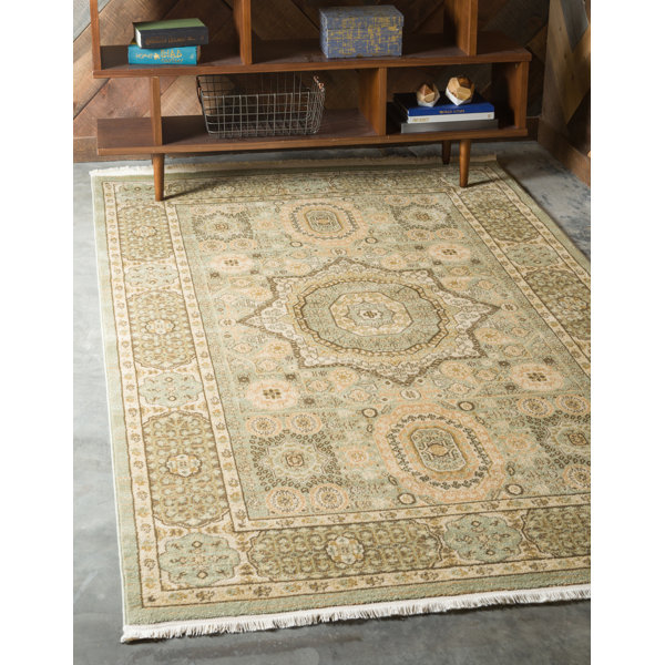 Astoria Grand Ophelia Oriental Light Green/Tan Area Rug & Reviews | Wayfair