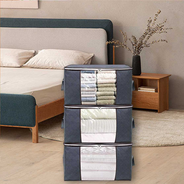 Latitude Run® Large Capacity Clothes Storage Bags,Foldable Durable ...