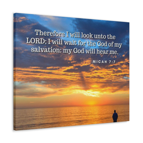Blue Elephant My Salvation Micah 7:7 - Wrapped Canvas | Wayfair.co.uk